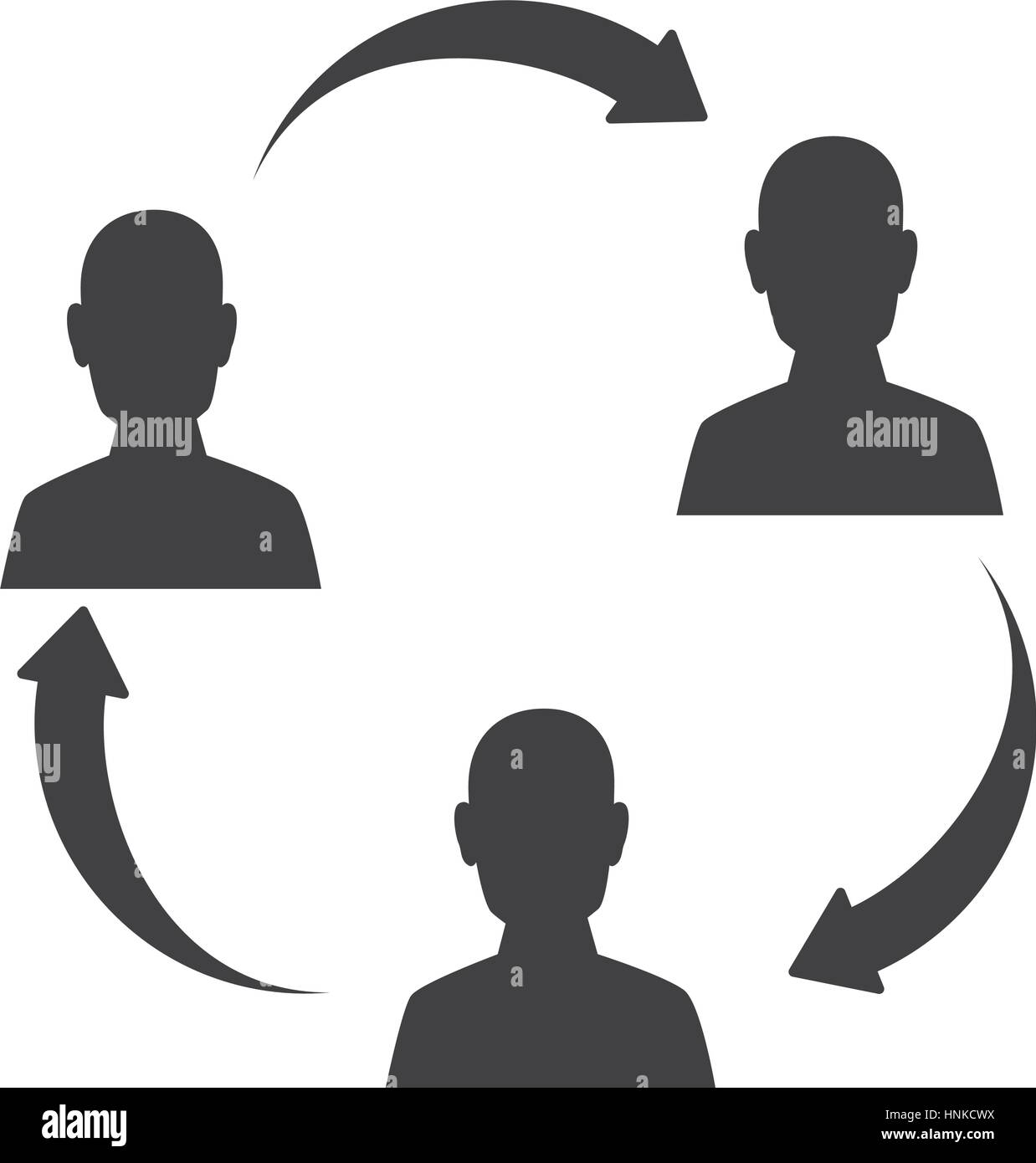 grayscale teamwork for bussines in meeting vector illustration Stock ...