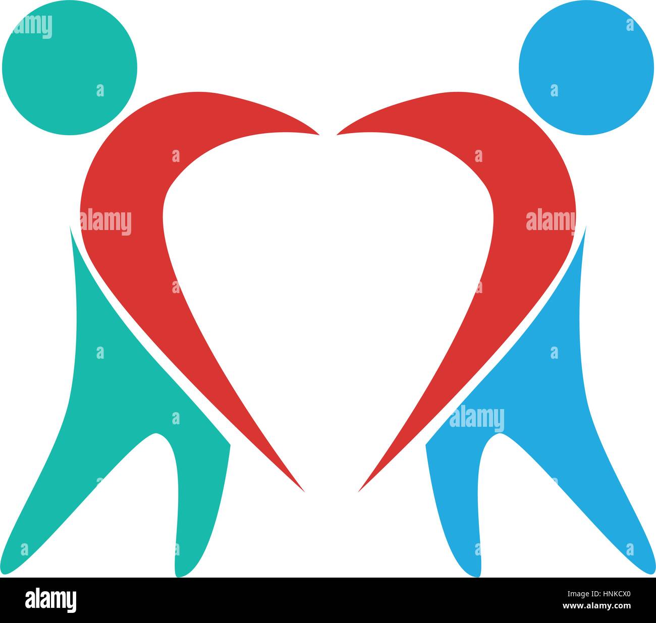 pictogram forming heart with arms vector illustration Stock Vector ...