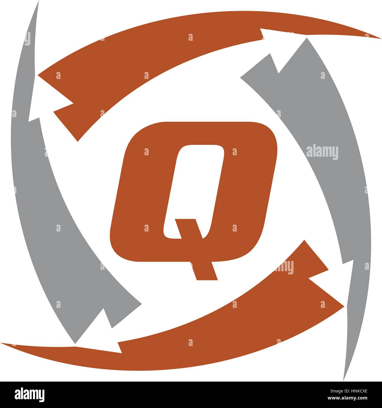 Arrow Rotation Swoosh Letter Q Stock Vector Image & Art - Alamy