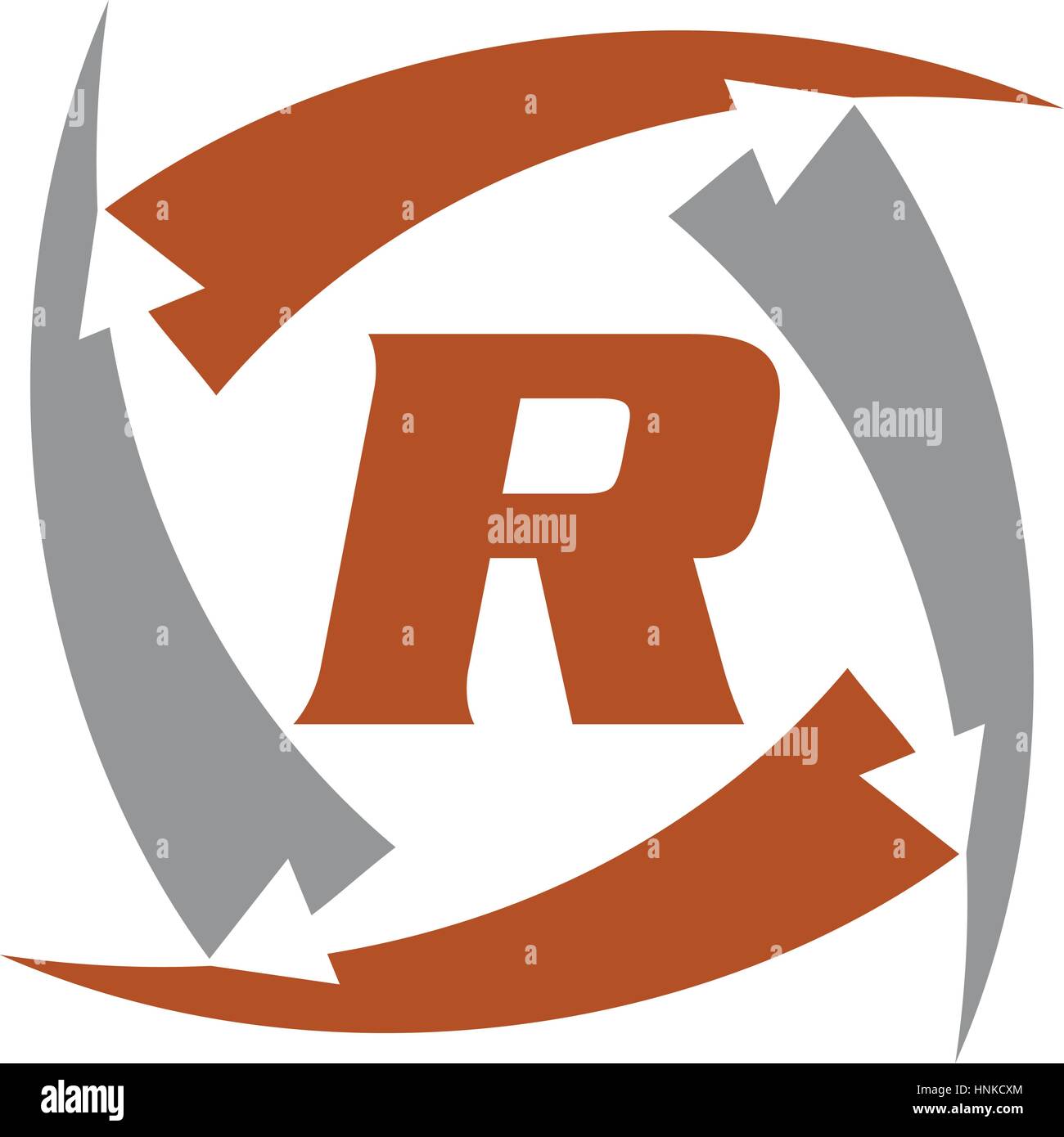 Arrow Rotation Swoosh Letter R Stock Vector Image & Art - Alamy