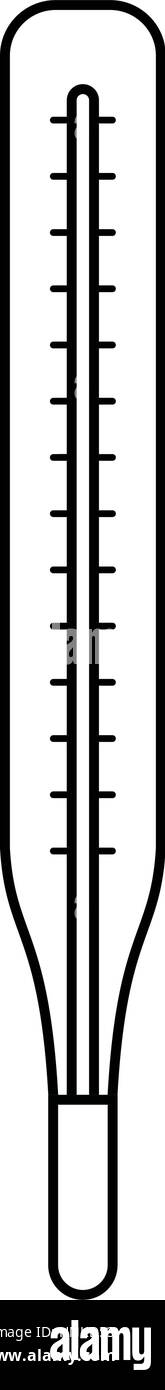 thermometer scale measuring icon thin line vector illustration eps 10 ...