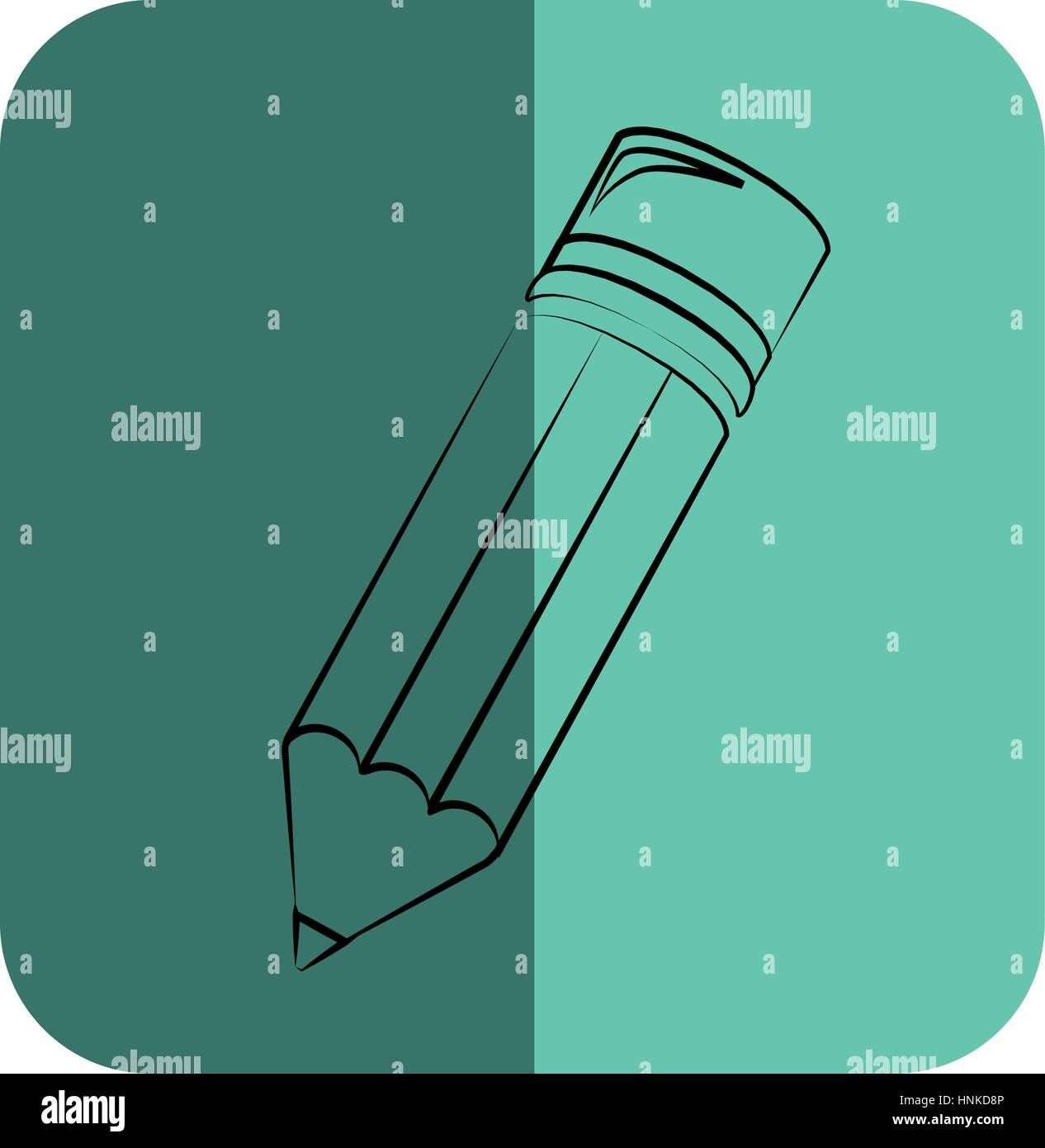 sketch of pencil in square frame vector illustration Stock Vector Image ...