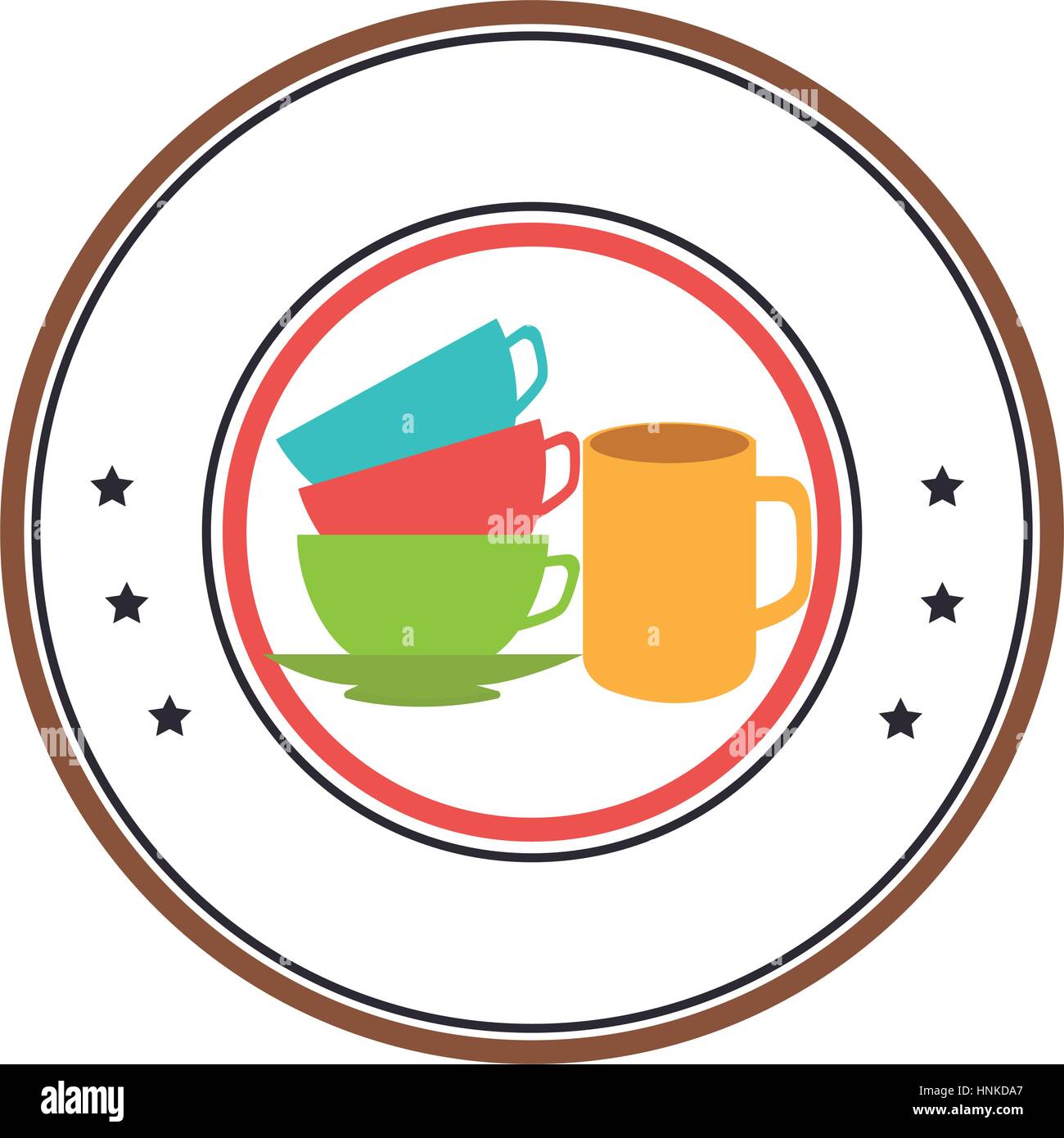 Decorative plate circular colorful Stock Vector Images - Alamy