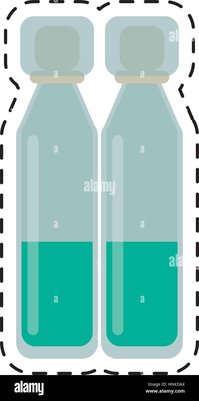 cartoon bottle vials medical healthy vector illustration eps 10 Stock ...