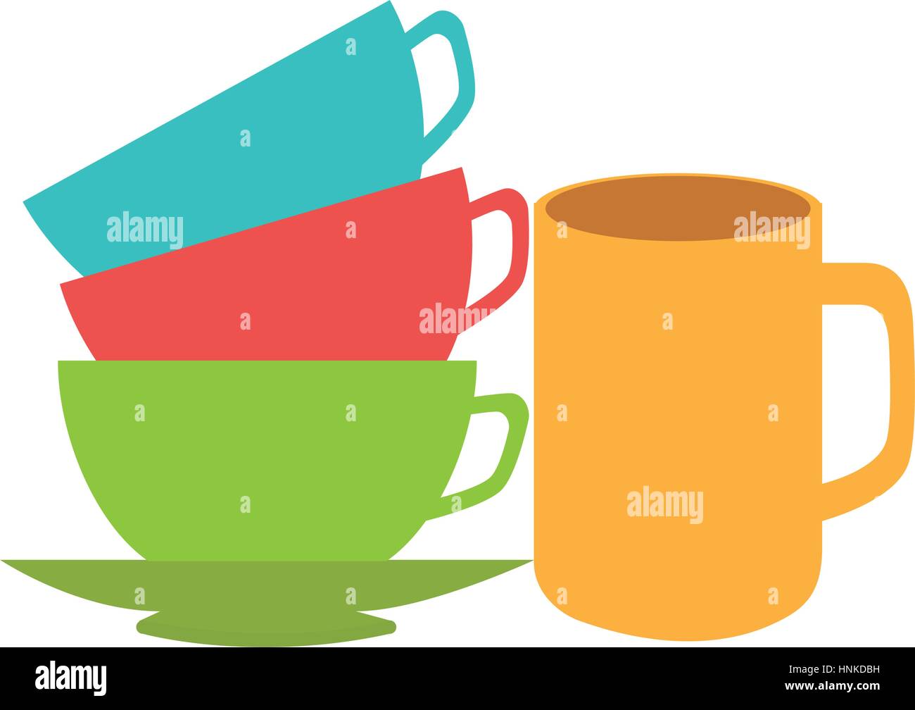 Cups stacked Stock Vector Images - Alamy