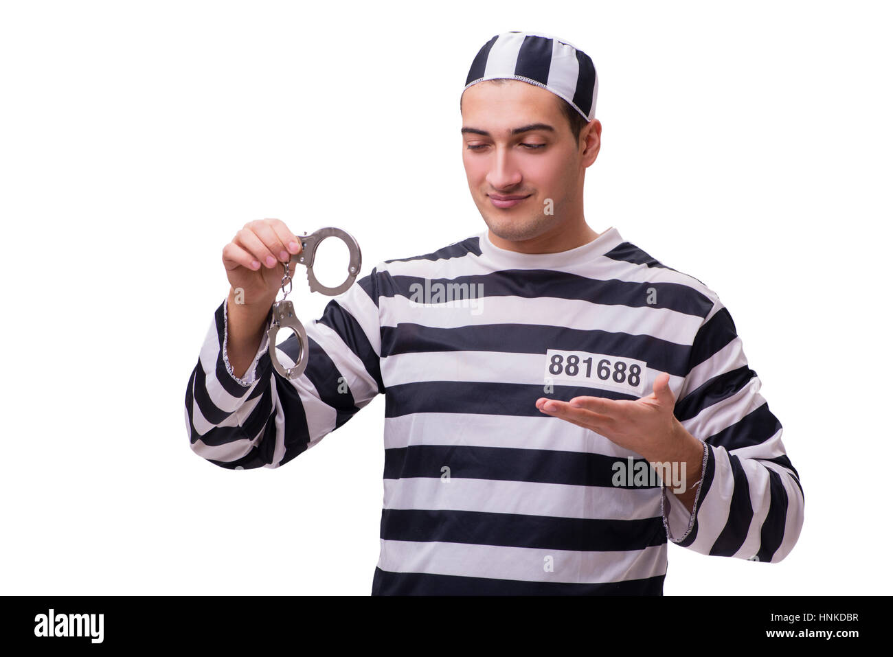 Man prisoner isolated on white background Stock Photo - Alamy