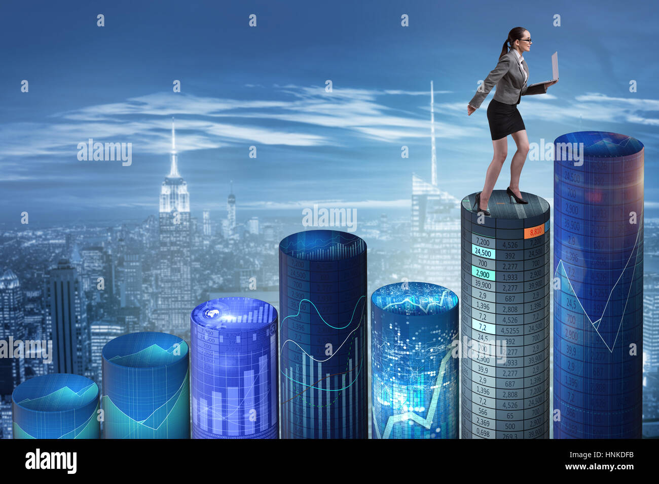 Woman trader in online trading concept Stock Photo - Alamy