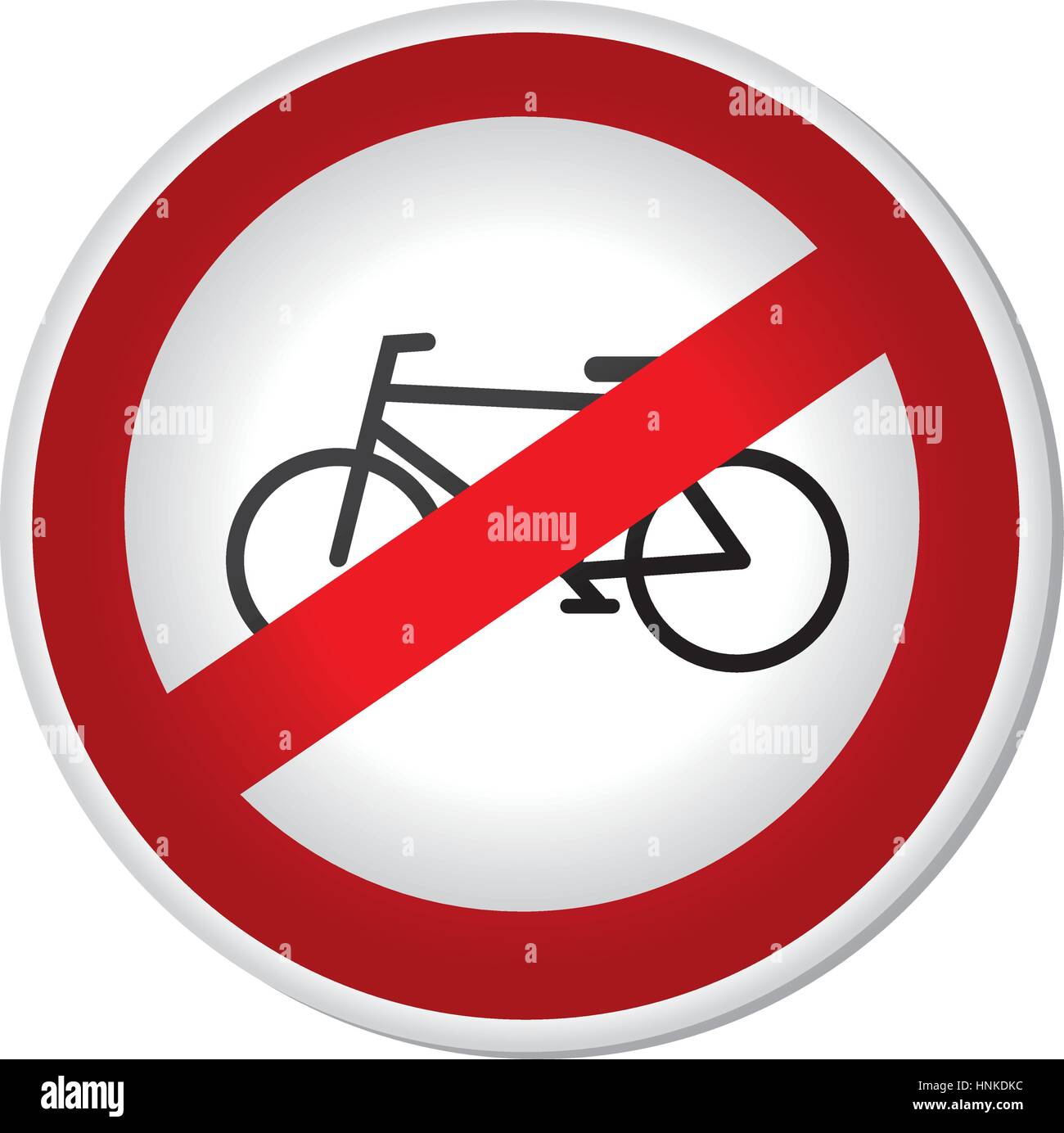 circular contour road sign prohibited parking area for bicycles vector ...