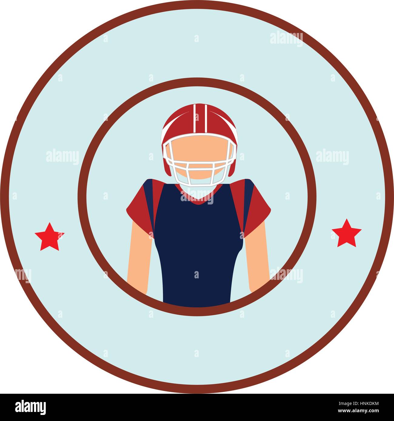 circular border with American football player vector illustration Stock ...