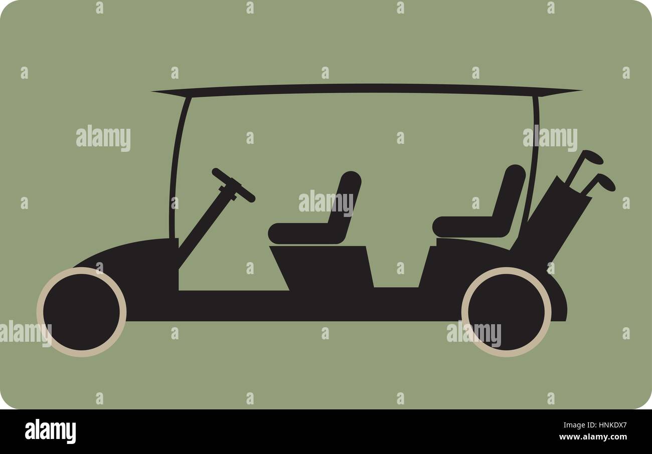 Golf cart or golf car icon vector illustration Stock Vector Image & Art ...