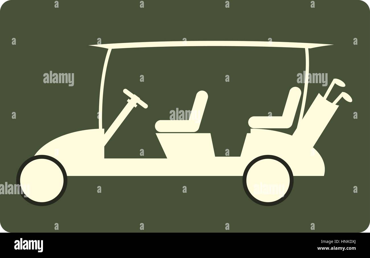 Golf cart or golf car icon vector illustration Stock Vector Image & Art ...
