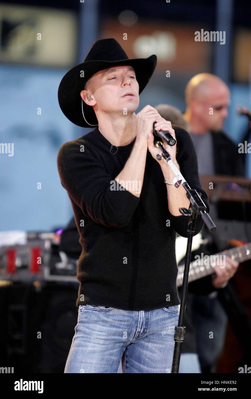 Singer Kenny Chesney performing onstage during his Good Morning America ...