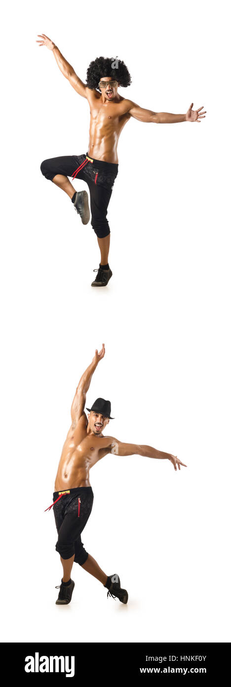Collage of dancers isolated on white background Stock Photo - Alamy