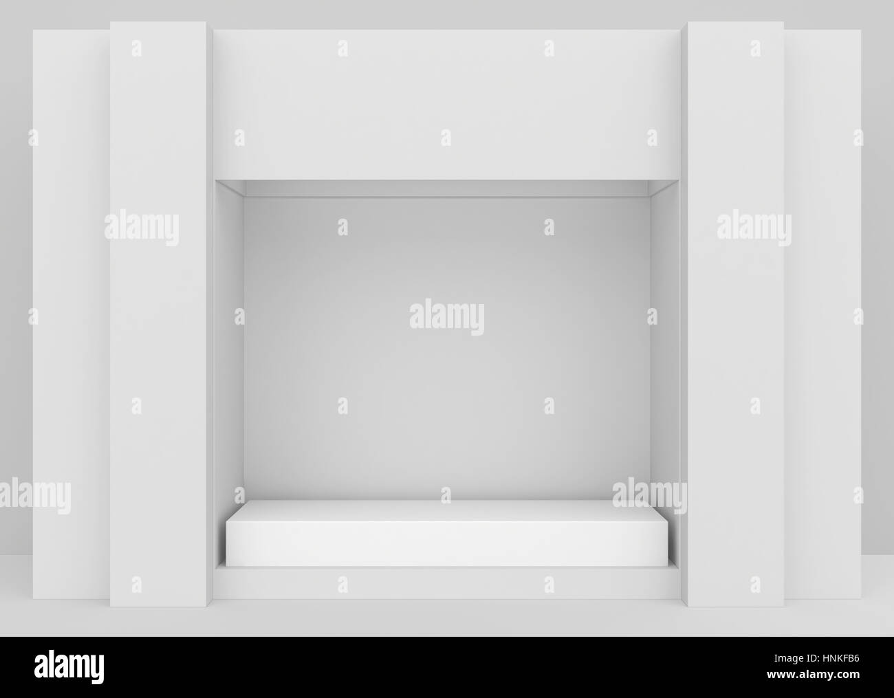 Front view of shop exterior design with pedestal Stock Photo - Alamy