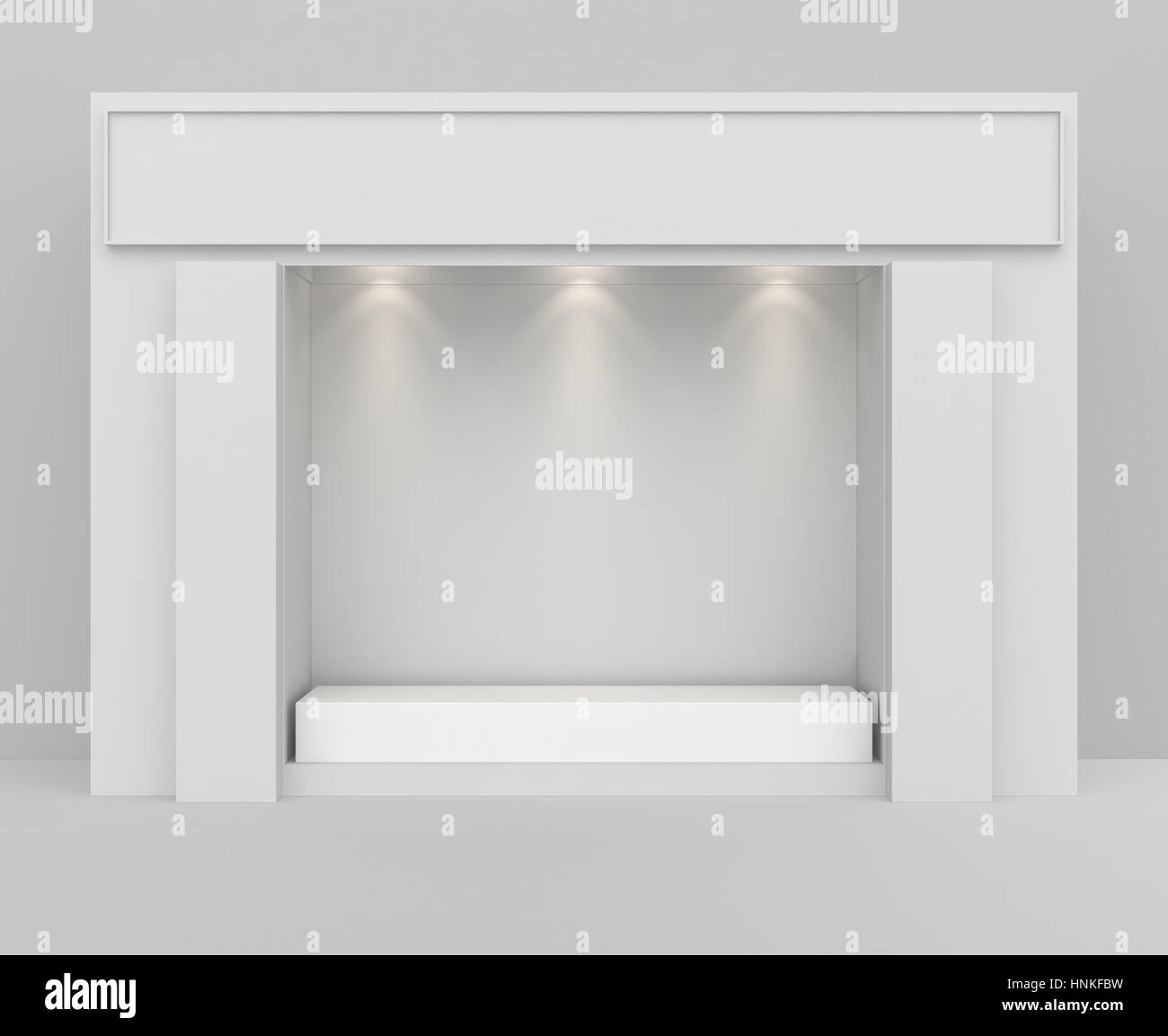 Front view of shop exterior design with pedestal Stock Photo - Alamy