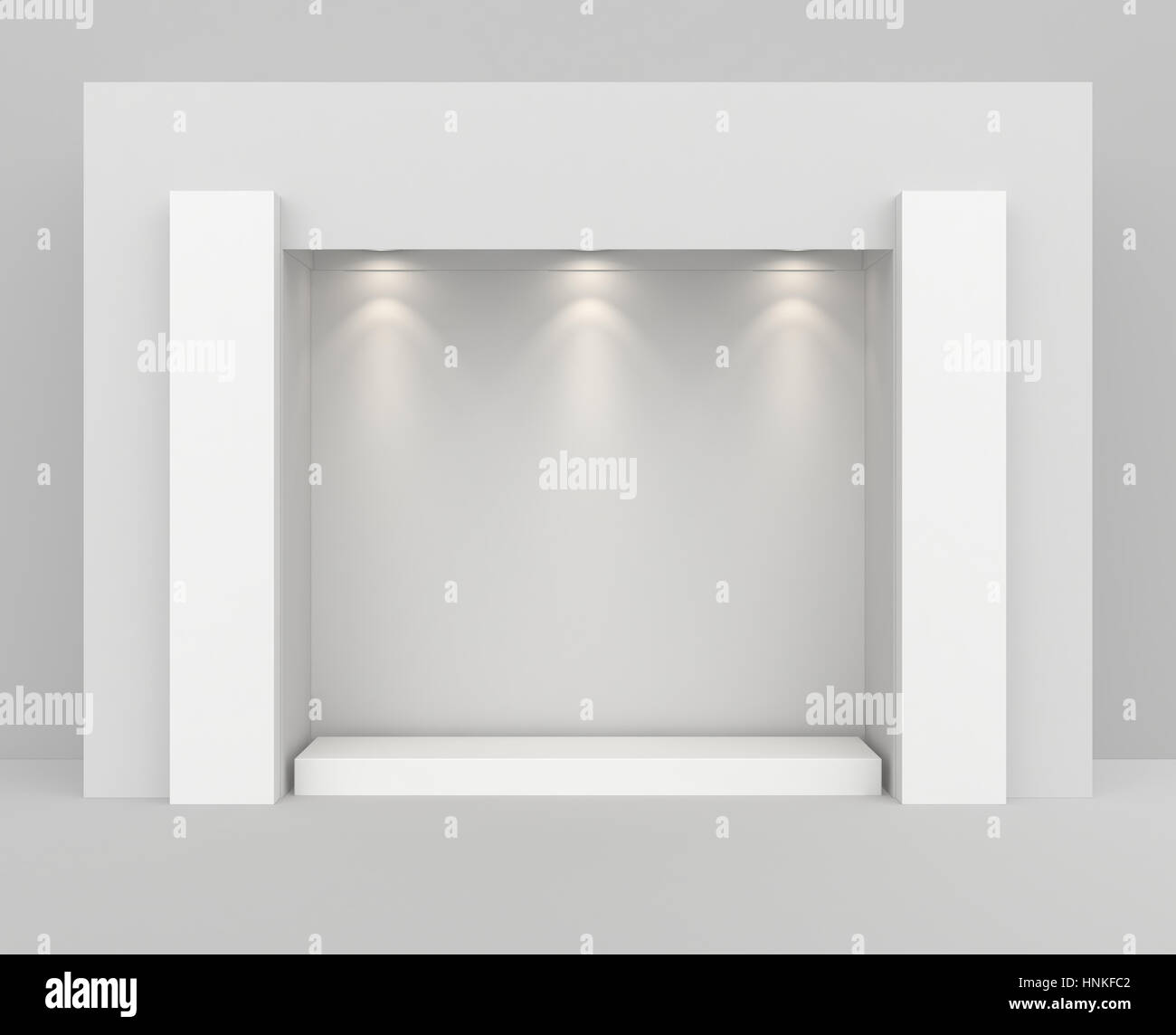 Front view of shop exterior design with pedestal Stock Photo - Alamy