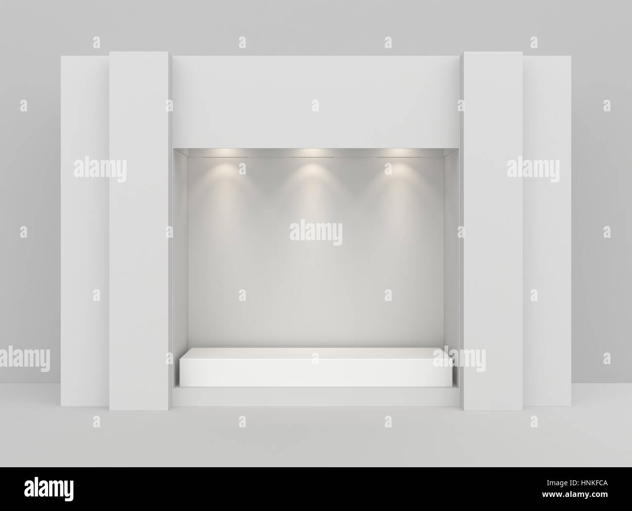 Front view of shop exterior design with pedestal Stock Photo - Alamy