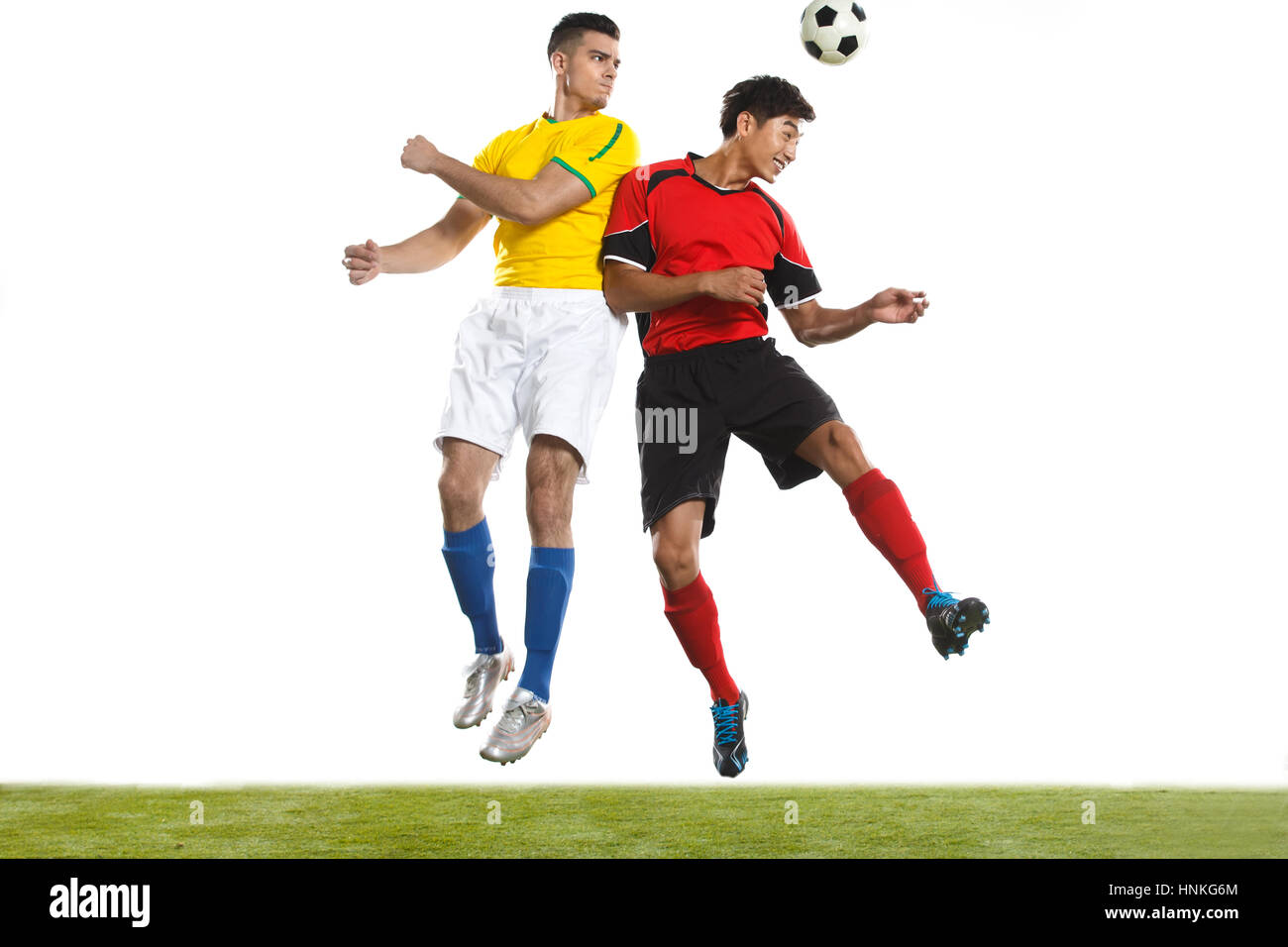 Football action heading training hi-res stock photography and images ...