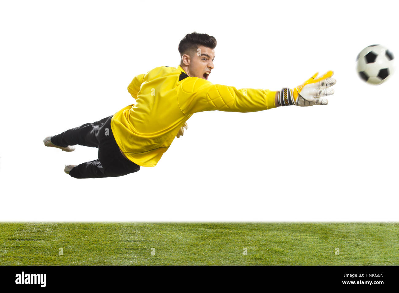 One caucasian goalkeeper soccer hi-res stock photography and images - Alamy