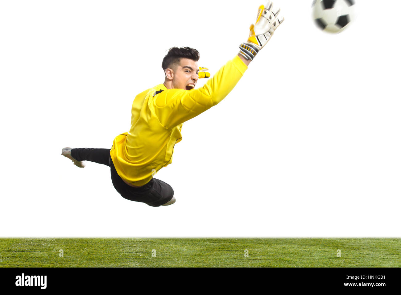 One caucasian goalkeeper soccer hi-res stock photography and images - Alamy