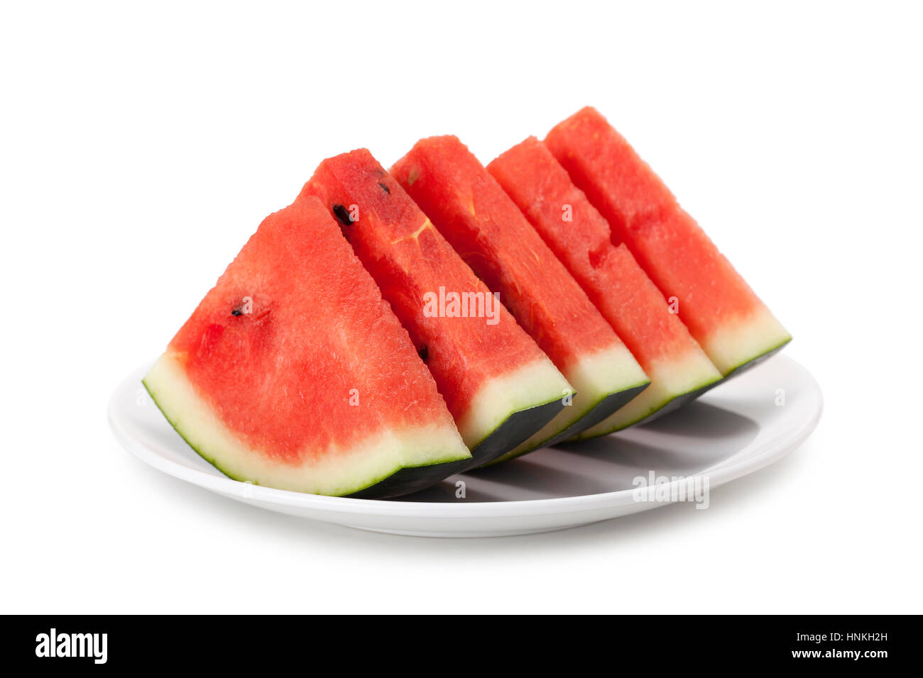 watermelon isolated on white background with clipping path and soft ...