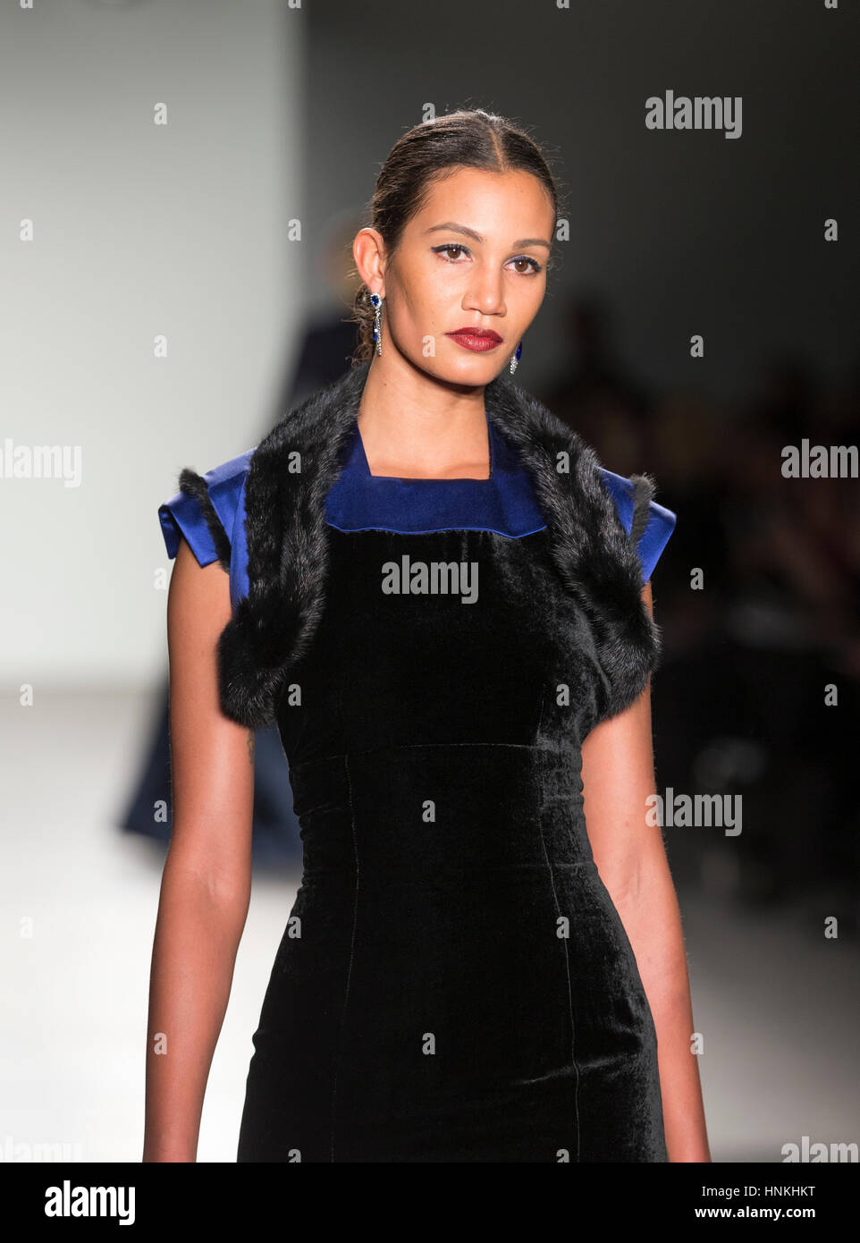 New York, United States. 13th Feb, 2017. Model walks runway for Zang ...
