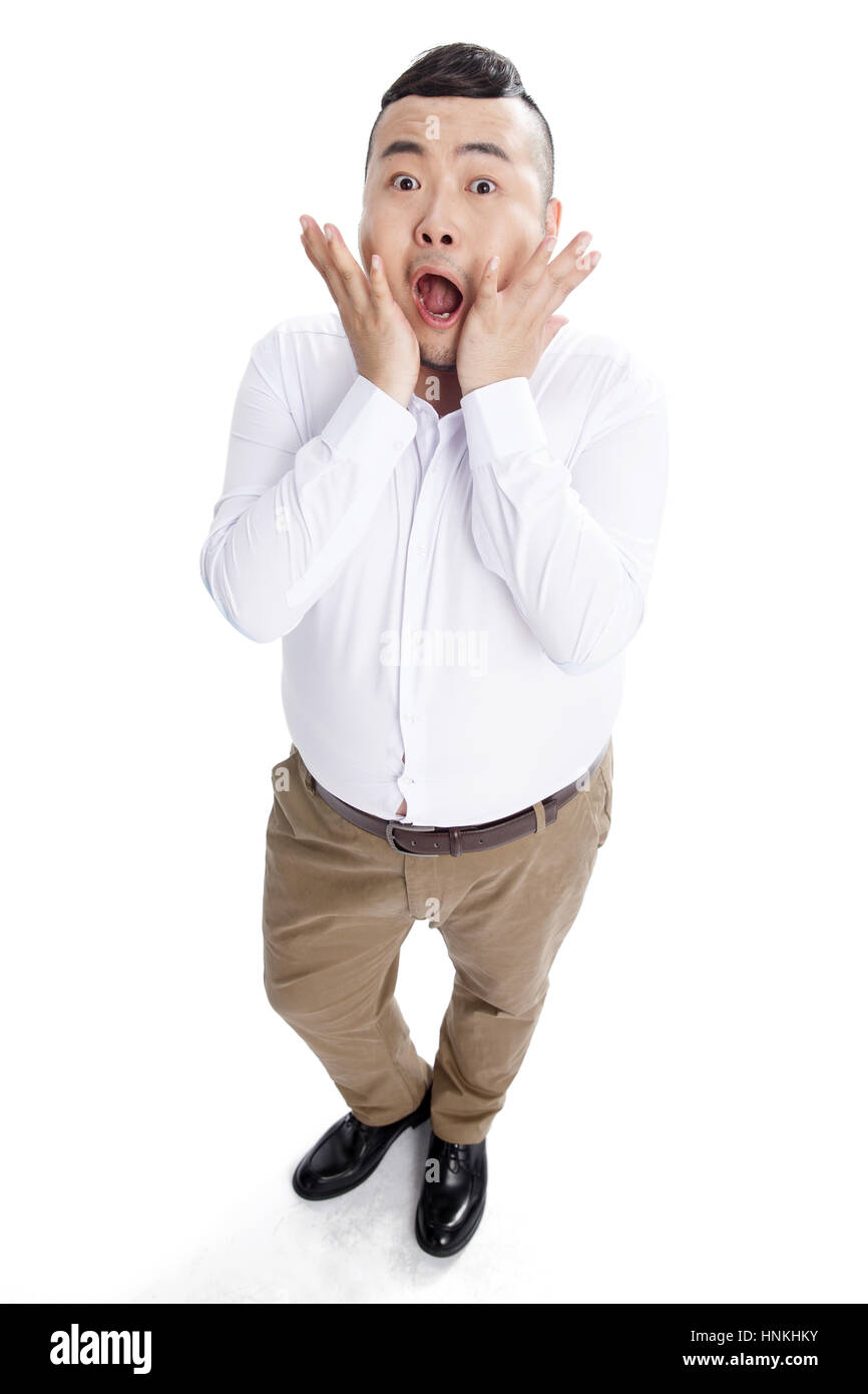 Fat young person portrait Cut Out Stock Images & Pictures - Alamy