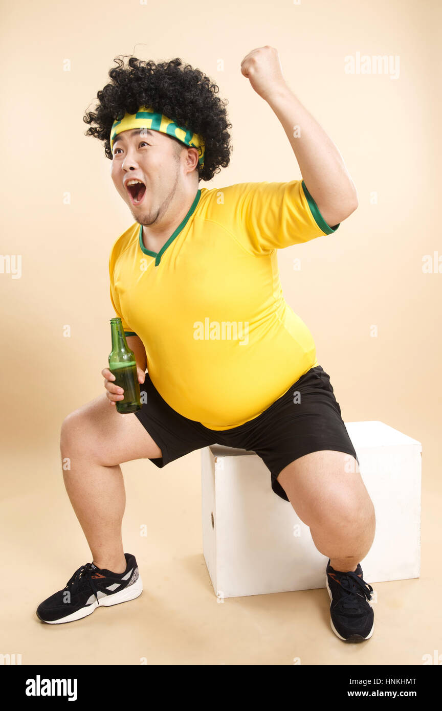 Young male fans Stock Photo - Alamy