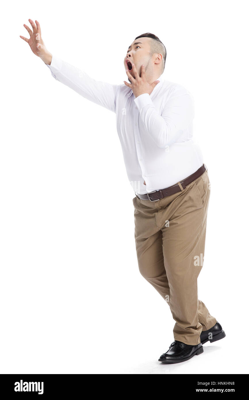 Fat man shirt open Cut Out Stock Images & Pictures - Alamy