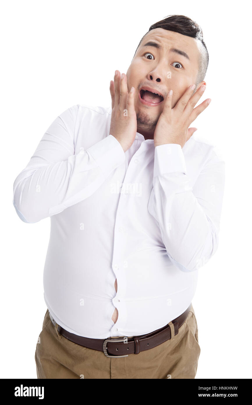 A young man in a panic Stock Photo - Alamy
