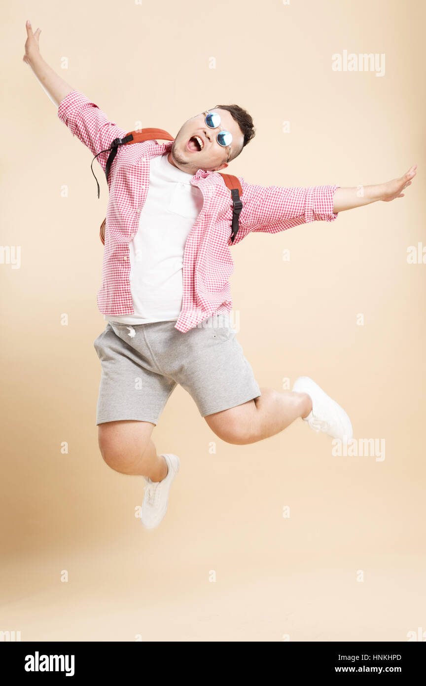 Young fat man travel Stock Photo - Alamy