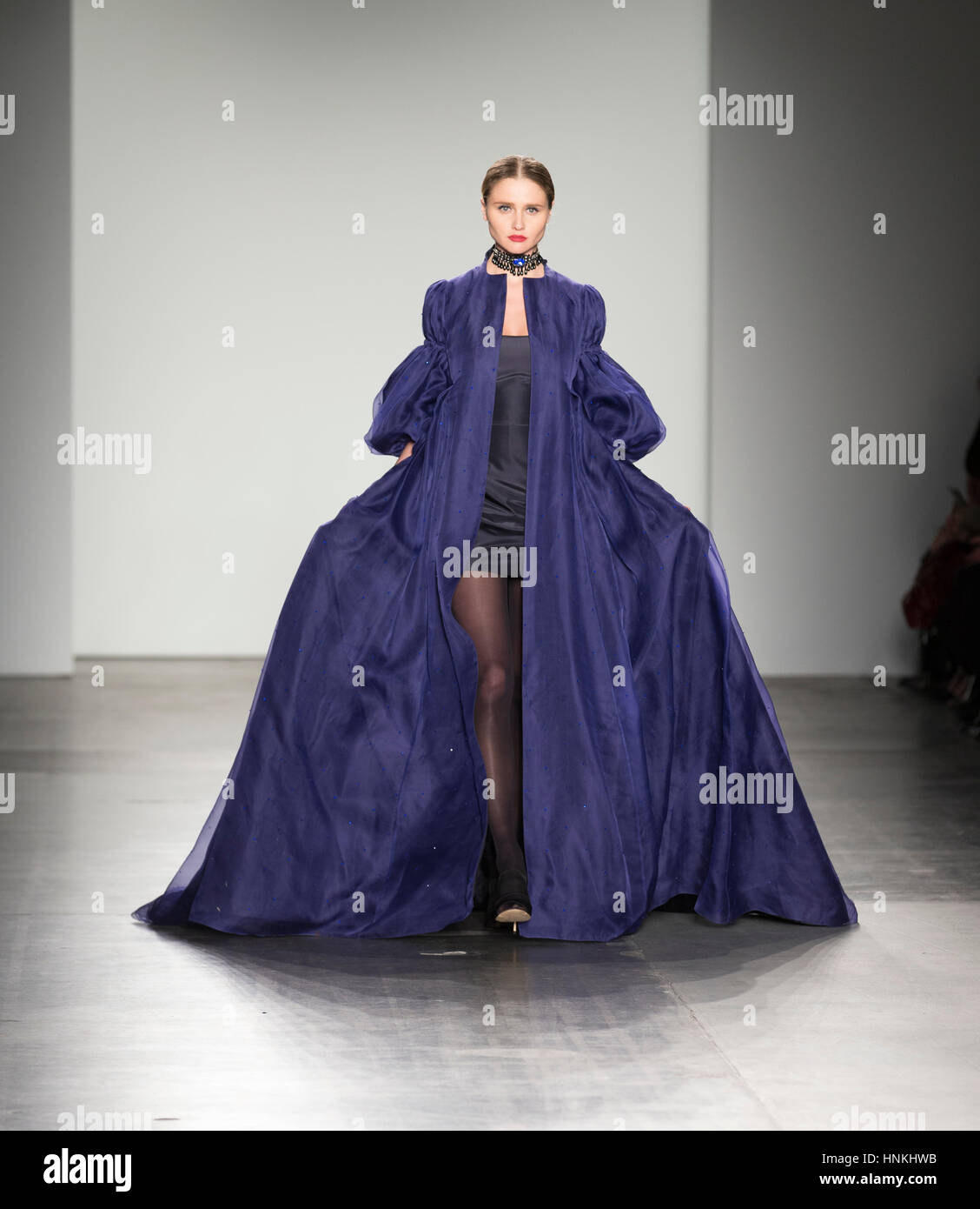 New York, United States. 13th Feb, 2017. Model walks runway for Zang ...