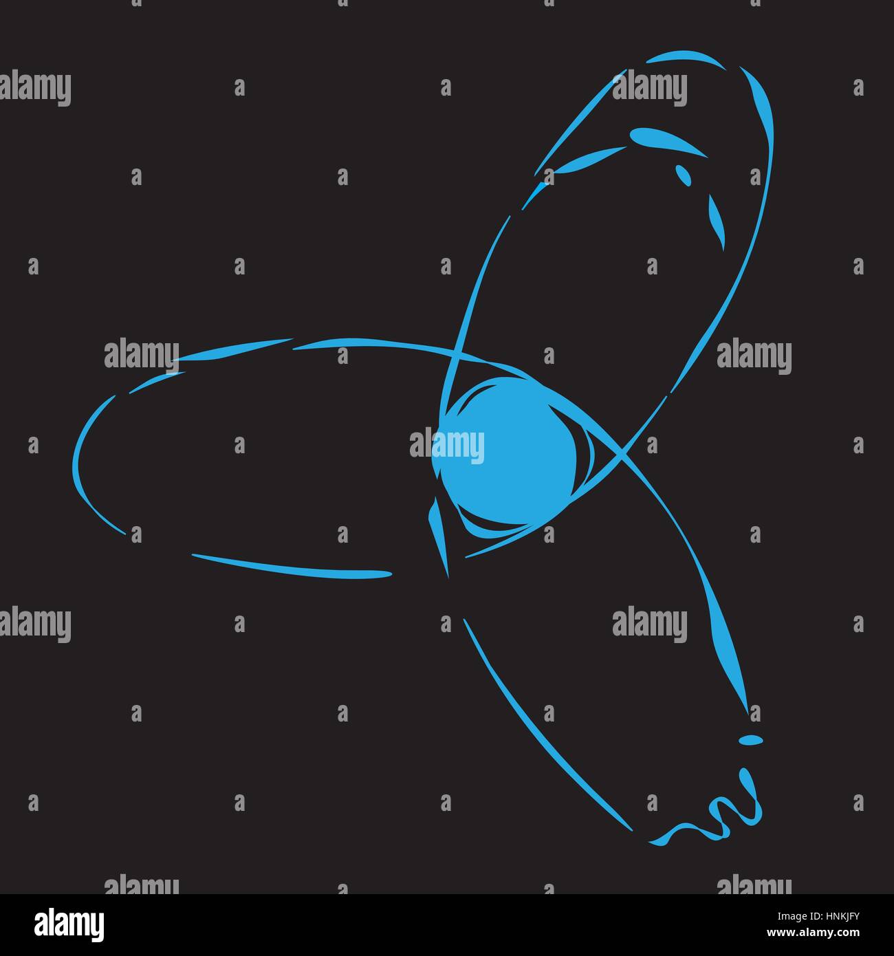 the structure of water atom on black background Stock Vector Image ...