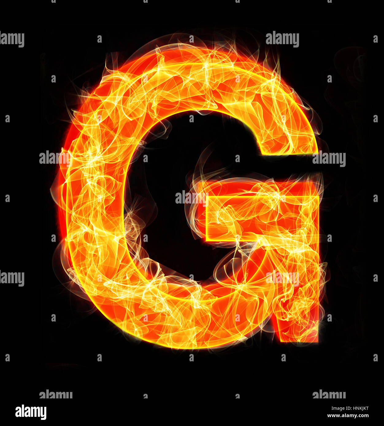 Burning letters as alphabet type Stock Photo - Alamy