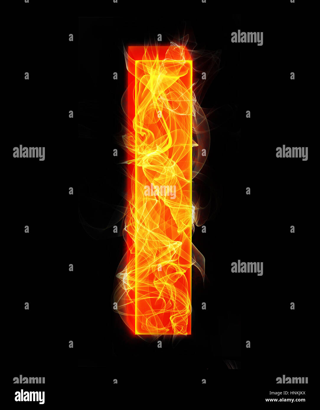 Burning letters as alphabet type Stock Photo - Alamy