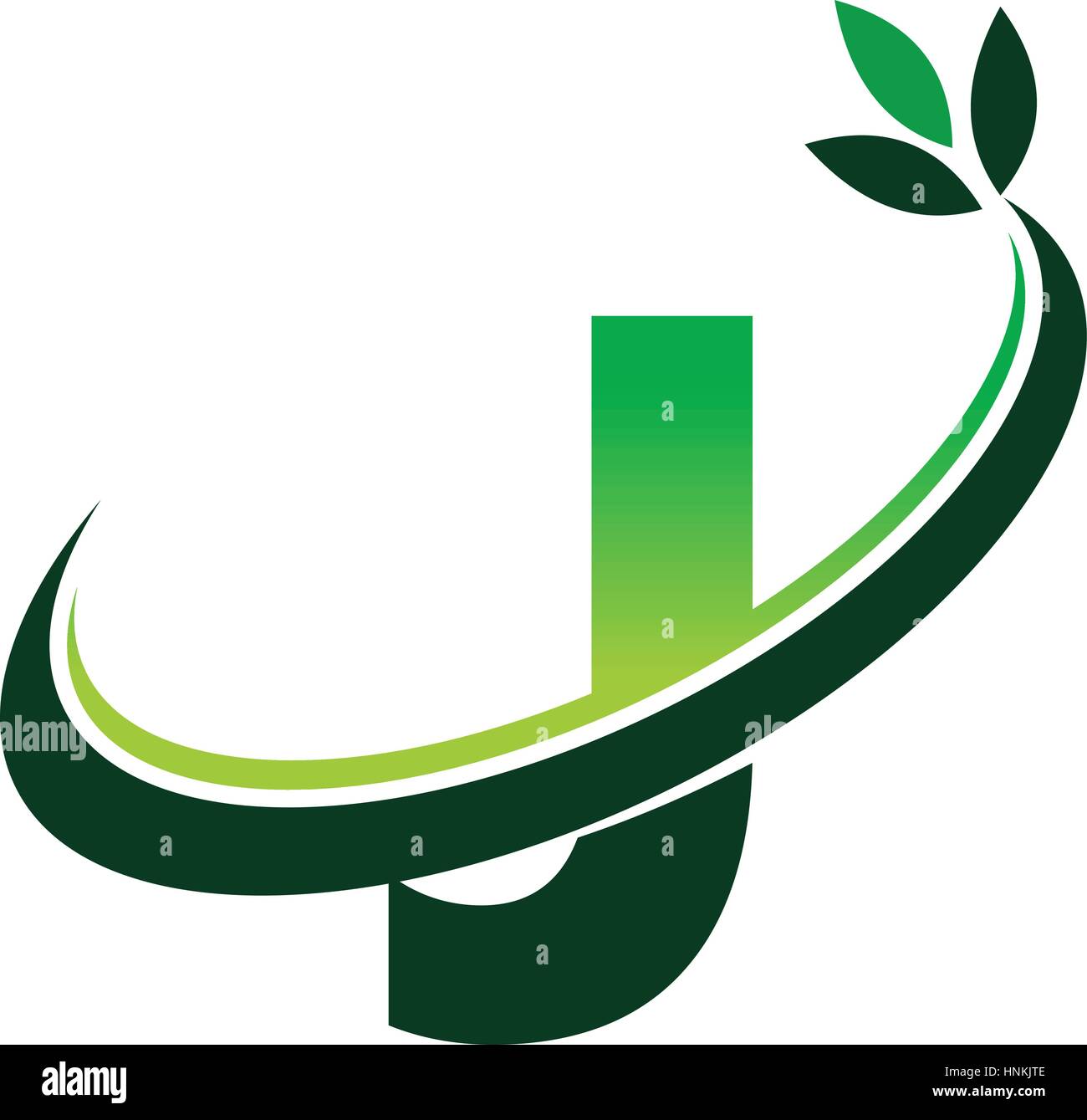 Swoosh Leaf Letter J Stock Vector Image & Art - Alamy