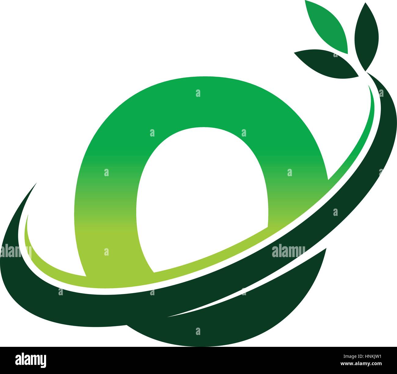 Swoosh Leaf Letter O Stock Vector Image & Art - Alamy
