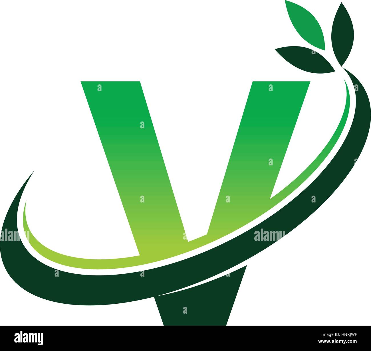 Swoosh Leaf Letter V Stock Vector Image & Art - Alamy