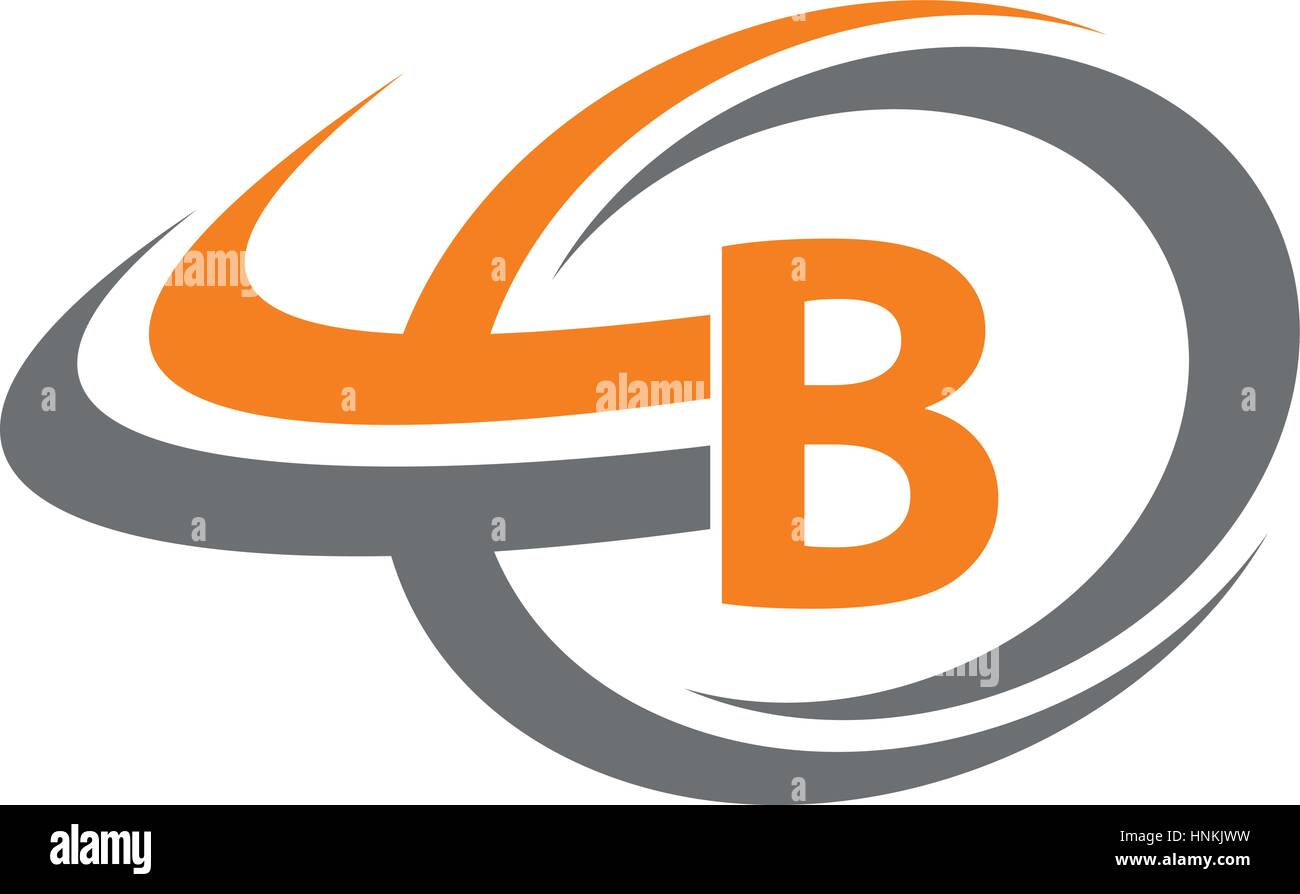 swoosh Center Letter B Stock Vector Image & Art - Alamy