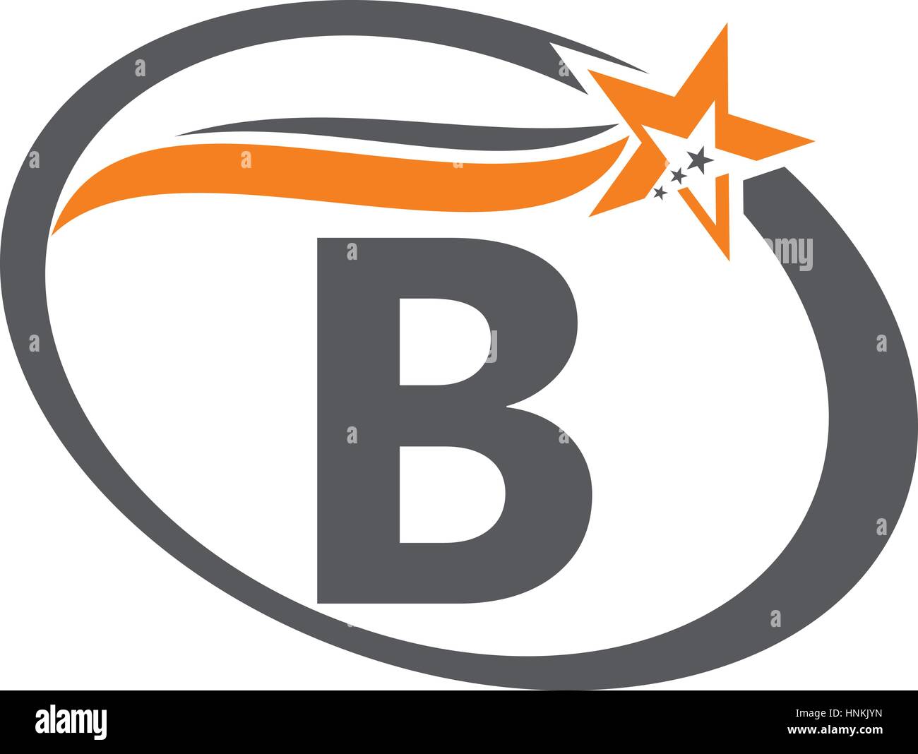 Star Swoosh Letter B Stock Vector Image & Art - Alamy