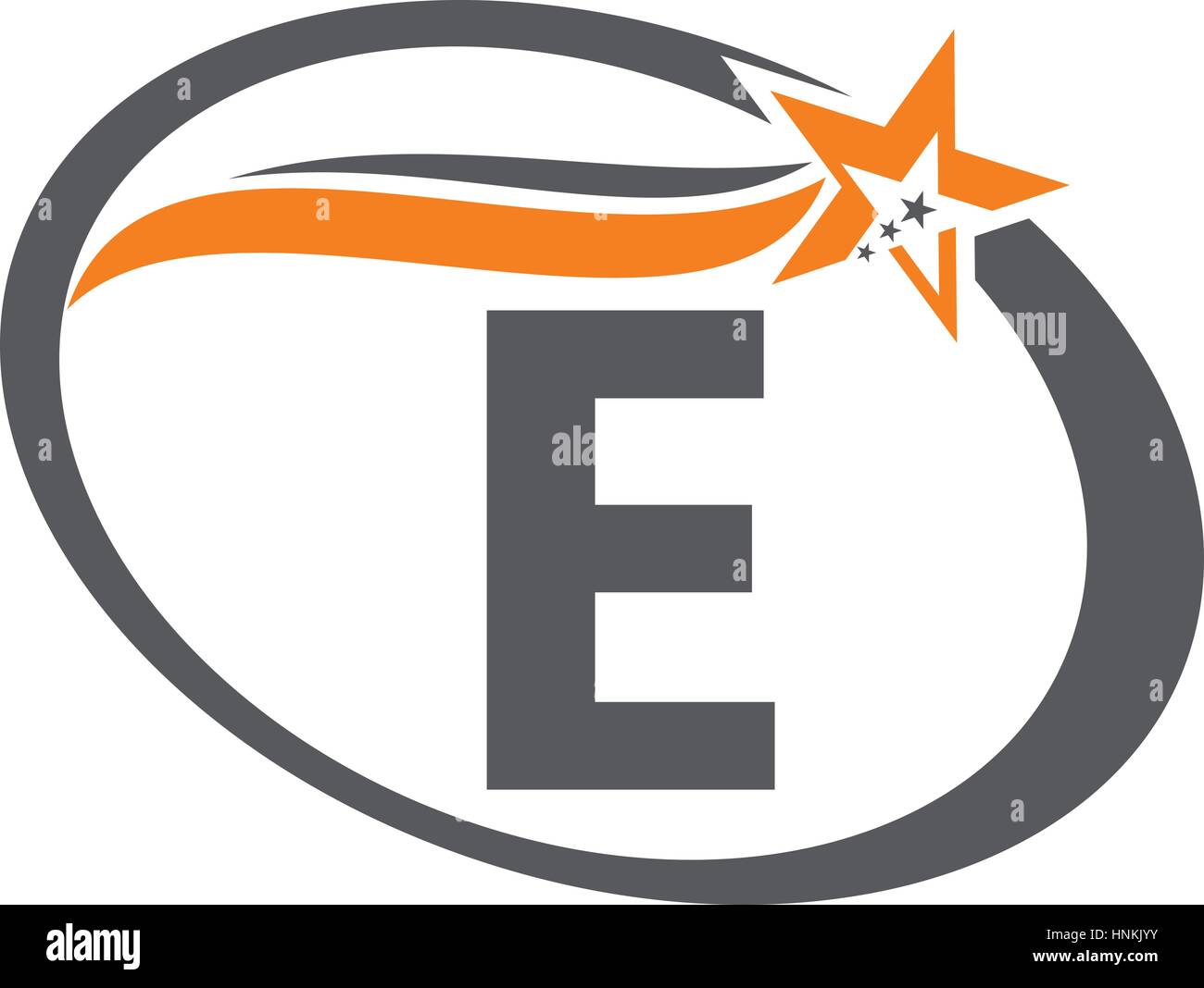 Star Swoosh Letter E Stock Vector Image & Art - Alamy