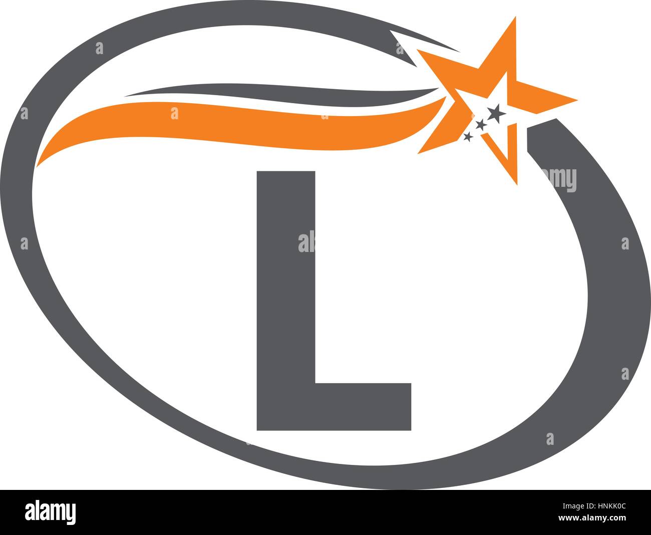 Star Swoosh Letter L Stock Vector Image & Art - Alamy