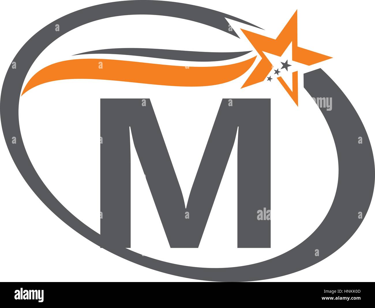 Star Swoosh Letter M Stock Vector Image & Art - Alamy