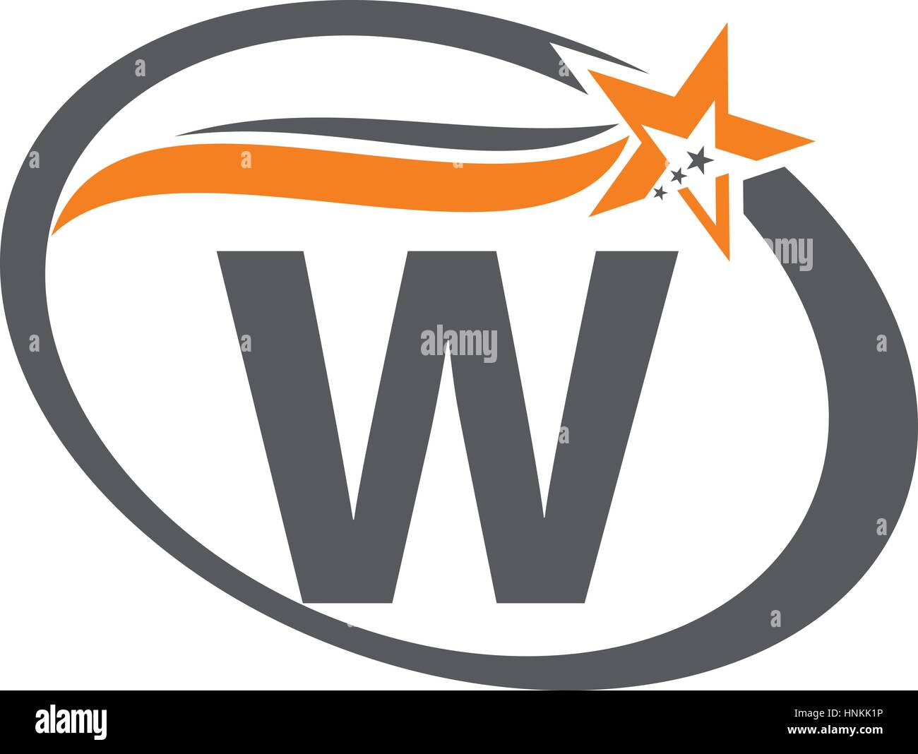 Star Swoosh Letter W Stock Vector Image & Art - Alamy