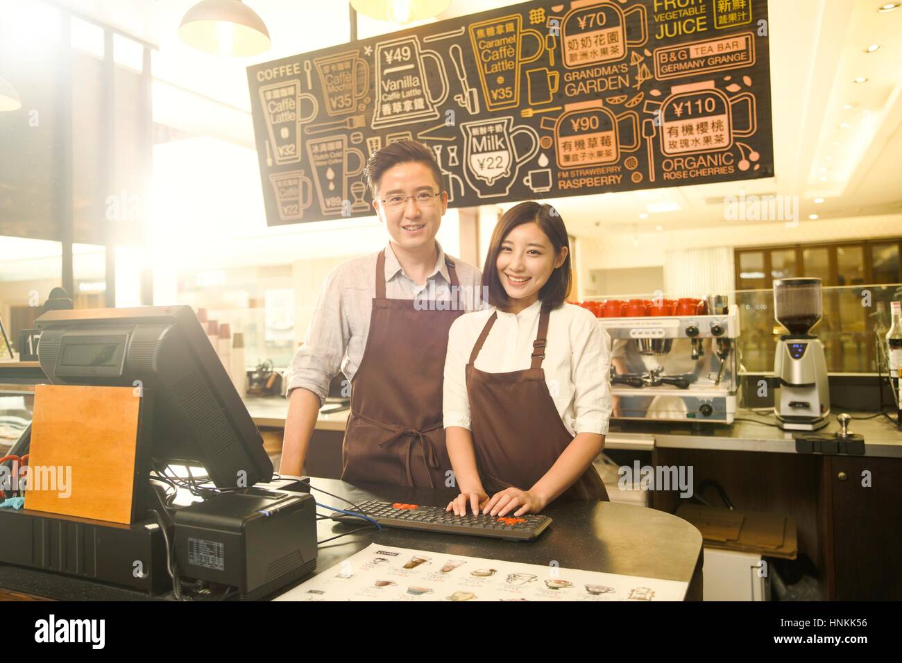 Indian cafe shopkeeper hi-res stock photography and images - Alamy