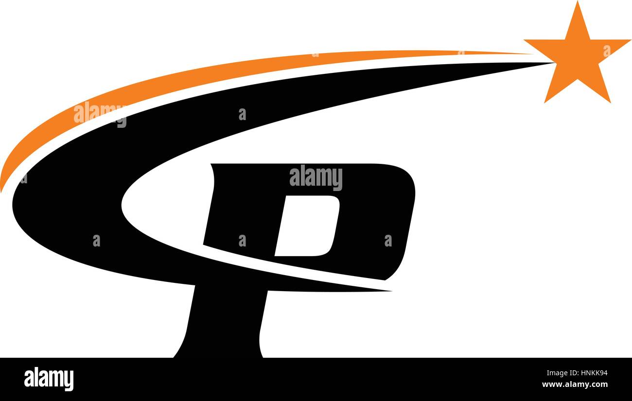 Star Swoosh Letter P Stock Vector Image & Art - Alamy