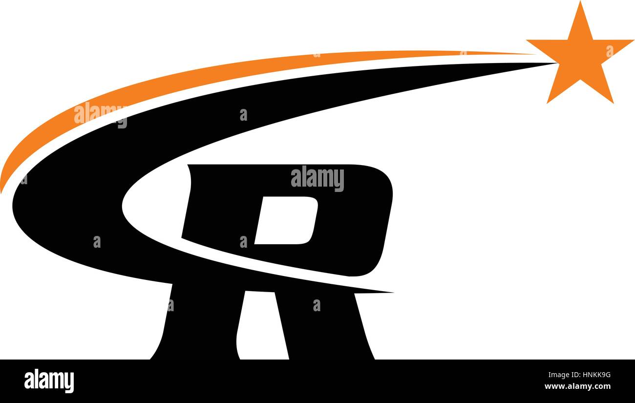 Star Swoosh Letter R Stock Vector Image & Art - Alamy