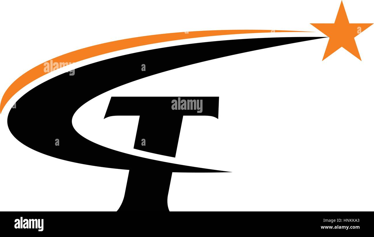 Star Swoosh Letter T Stock Vector Image & Art - Alamy