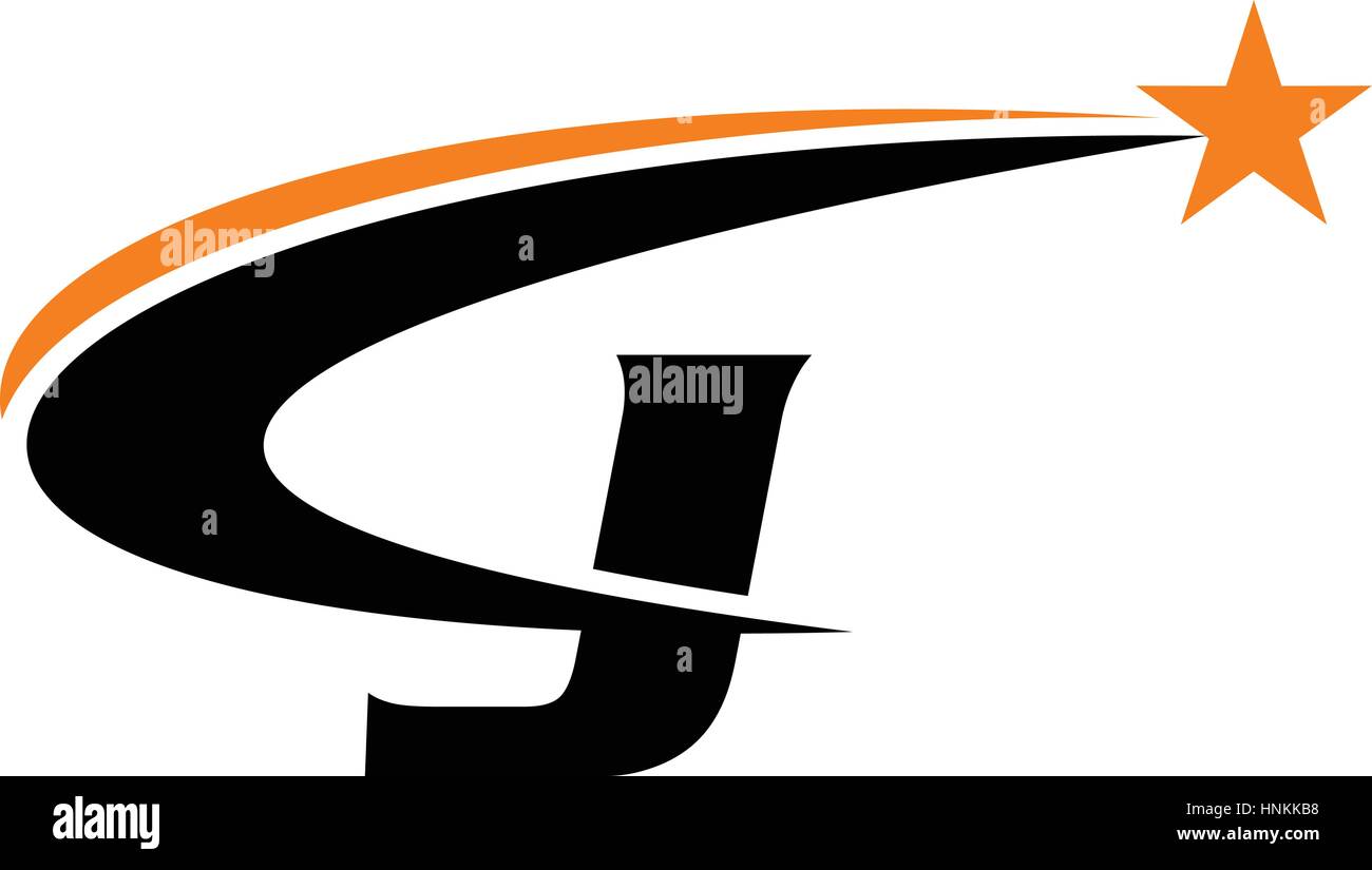 Star Swoosh Letter J Stock Vector Image & Art - Alamy