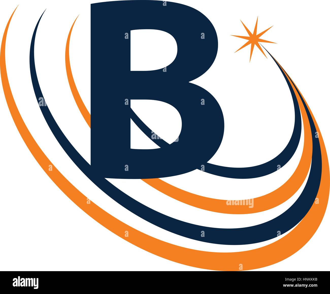 Star Swoosh Letter B Stock Vector Image & Art - Alamy